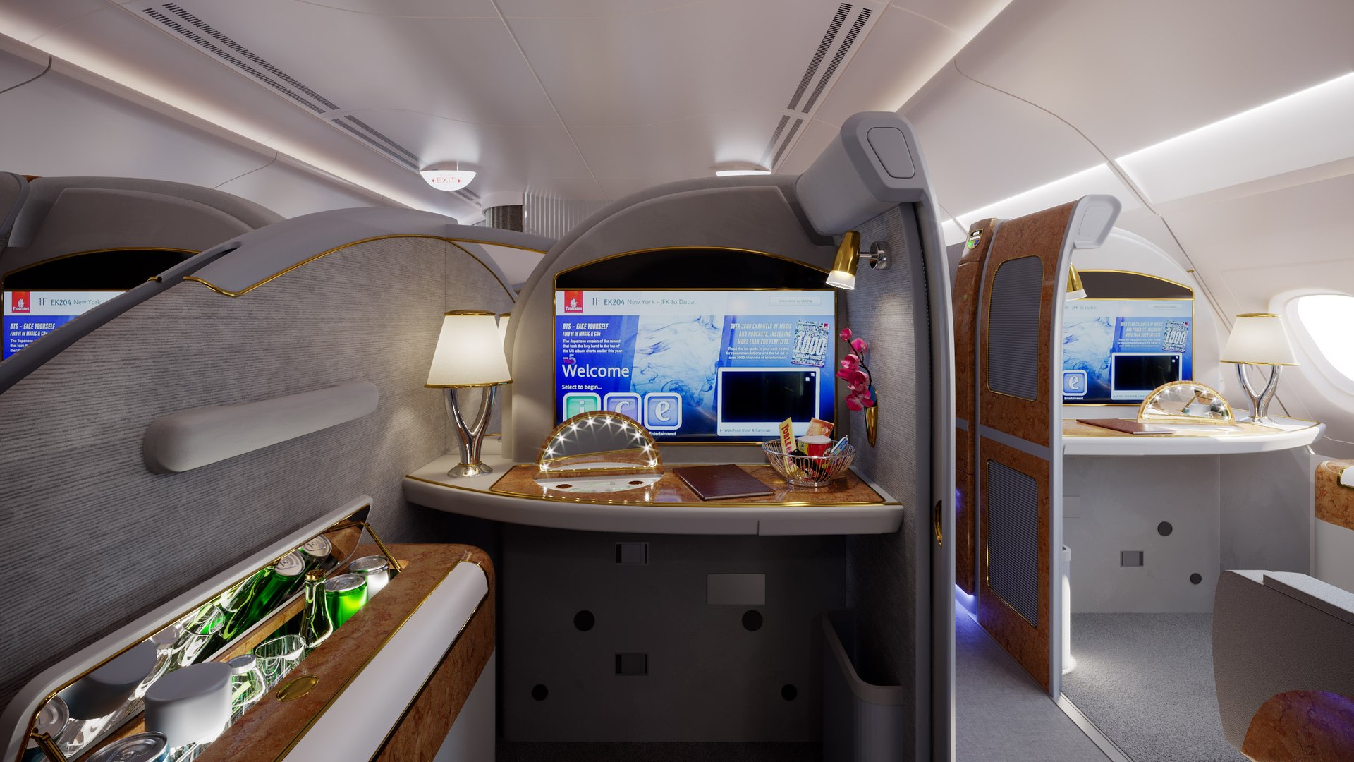3D Airbus A380 800 First Class Emirates Suites - TurboSquid 1761499