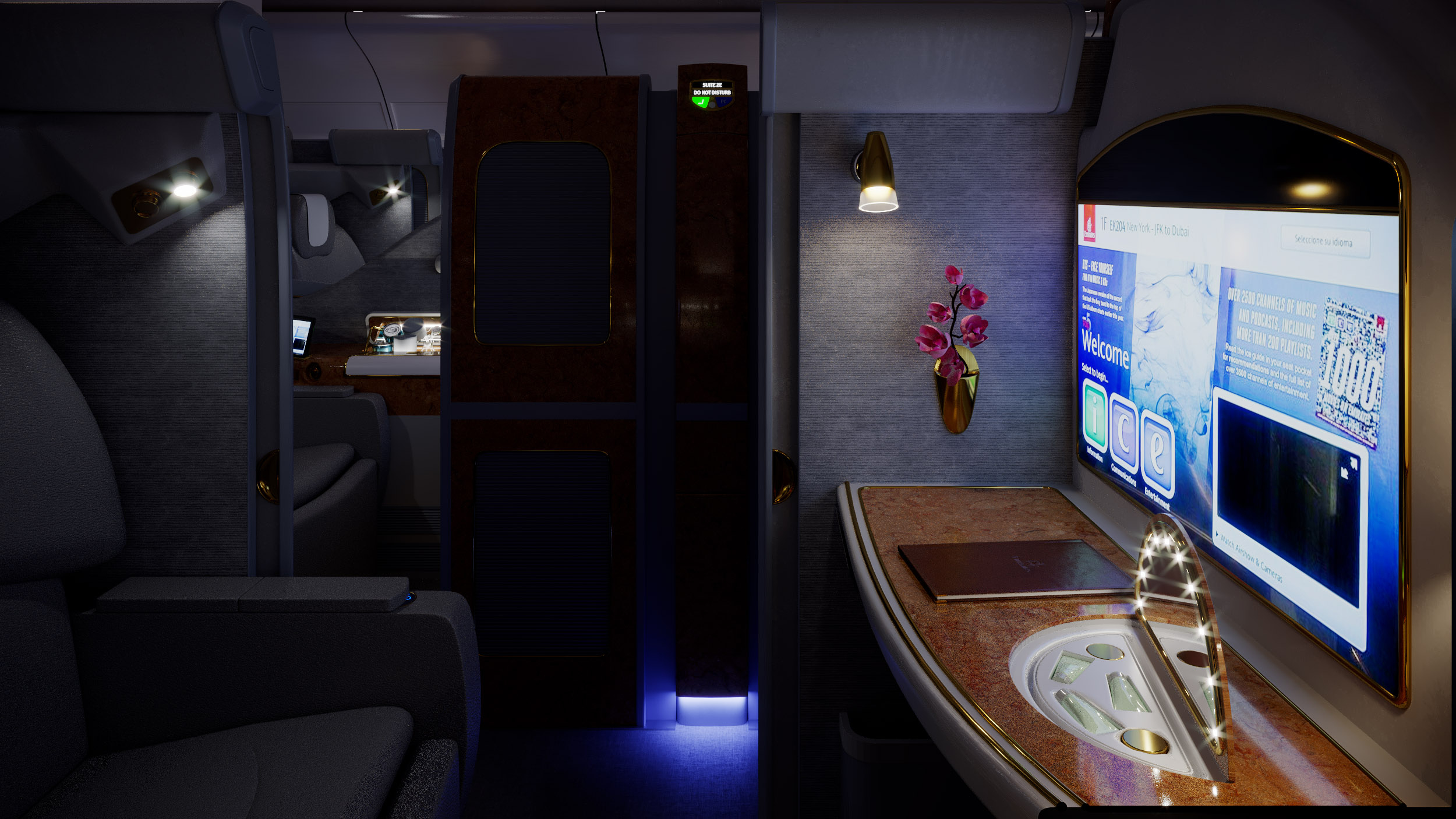 3D Airbus A380 800 First Class Emirates Suites - TurboSquid 1761499