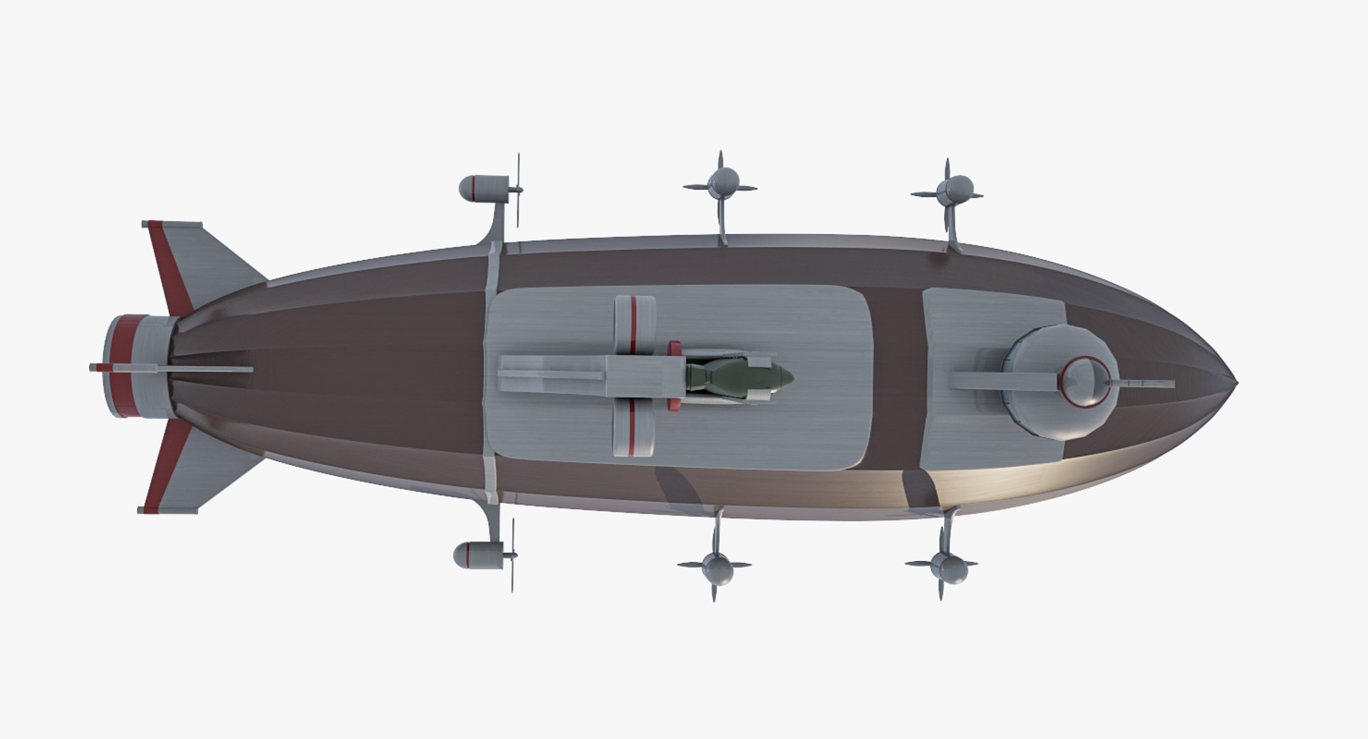 Army Blimp - 3D - TurboSquid 1211625