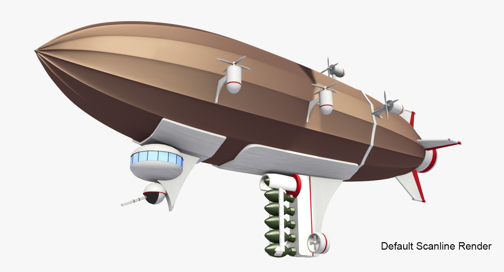 Army Blimp - 3D - TurboSquid 1211625