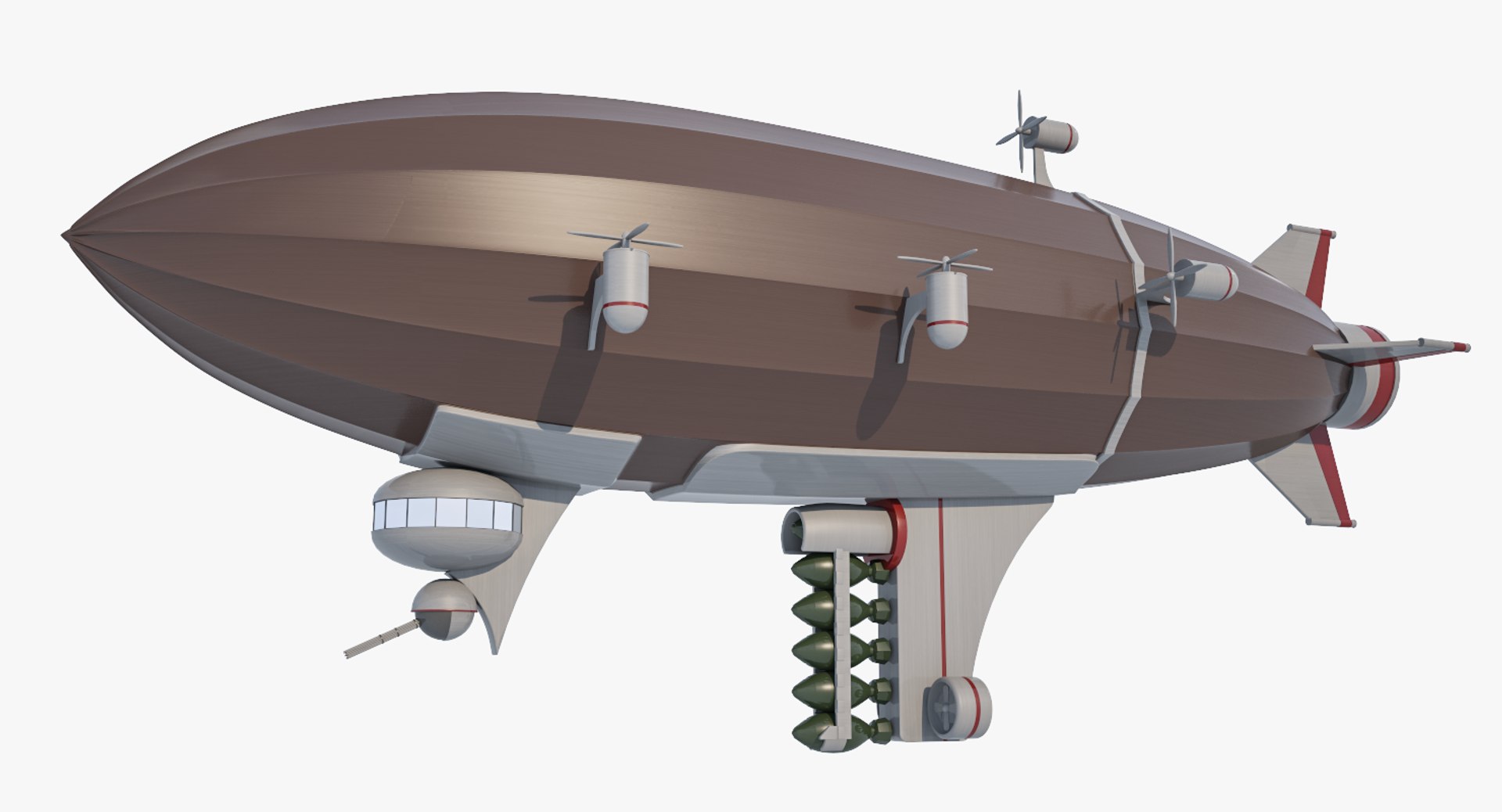 Army Blimp - 3D - TurboSquid 1211625