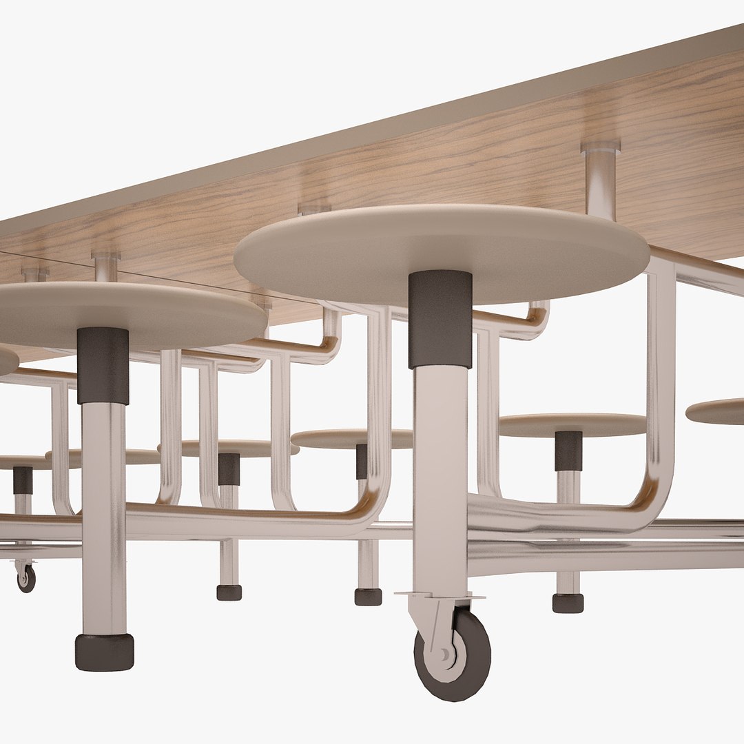 3D Cafeteria Table - TurboSquid 1334768