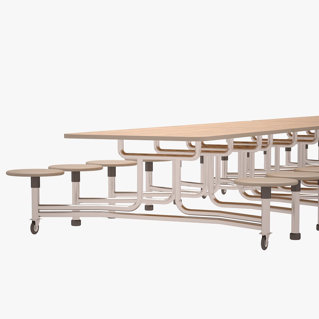 3D Cafeteria Table - TurboSquid 1334768