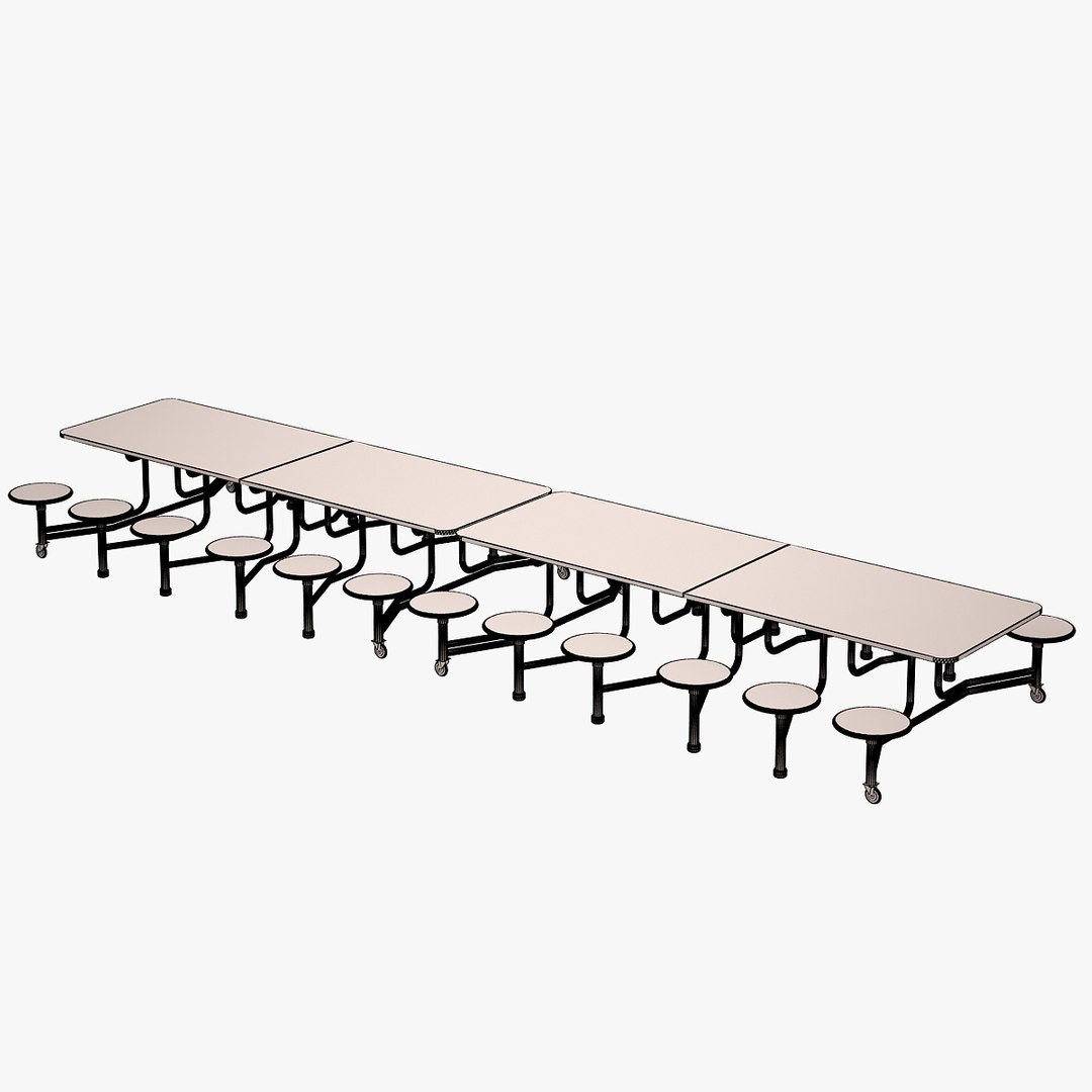 3D Cafeteria Table - TurboSquid 1334768