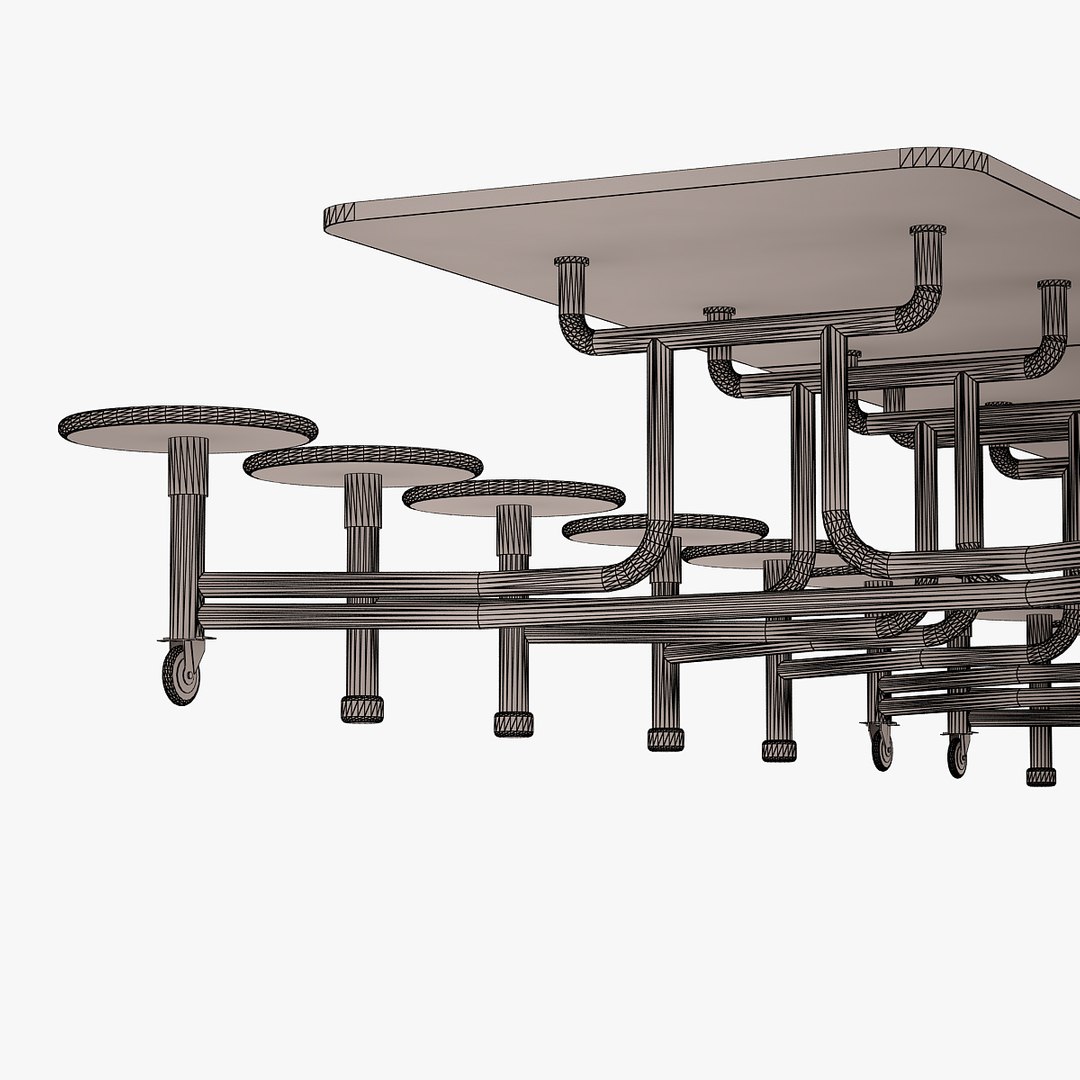 3D Cafeteria Table - TurboSquid 1334768