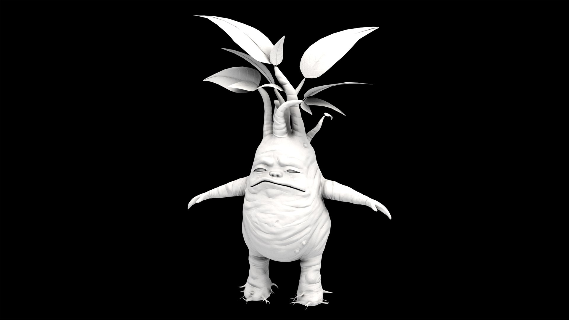 Stylized Mandragora Gnome 3D Model - TurboSquid 2097325