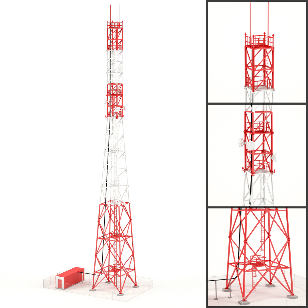 3d model communication tower