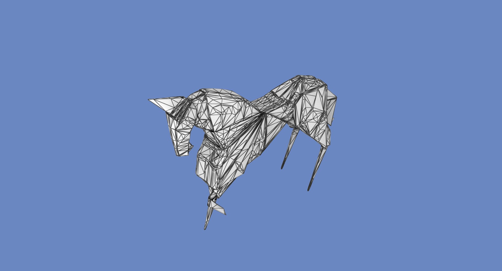 3D Model Origami Horse - TurboSquid 1399646