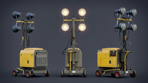 3D light tower gameready model - TurboSquid 1669888