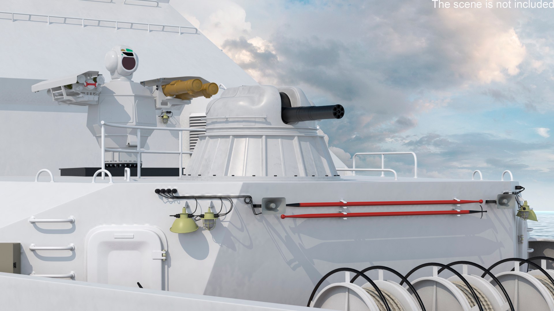 3D Coast Guard Ship Rigged - TurboSquid 2258232