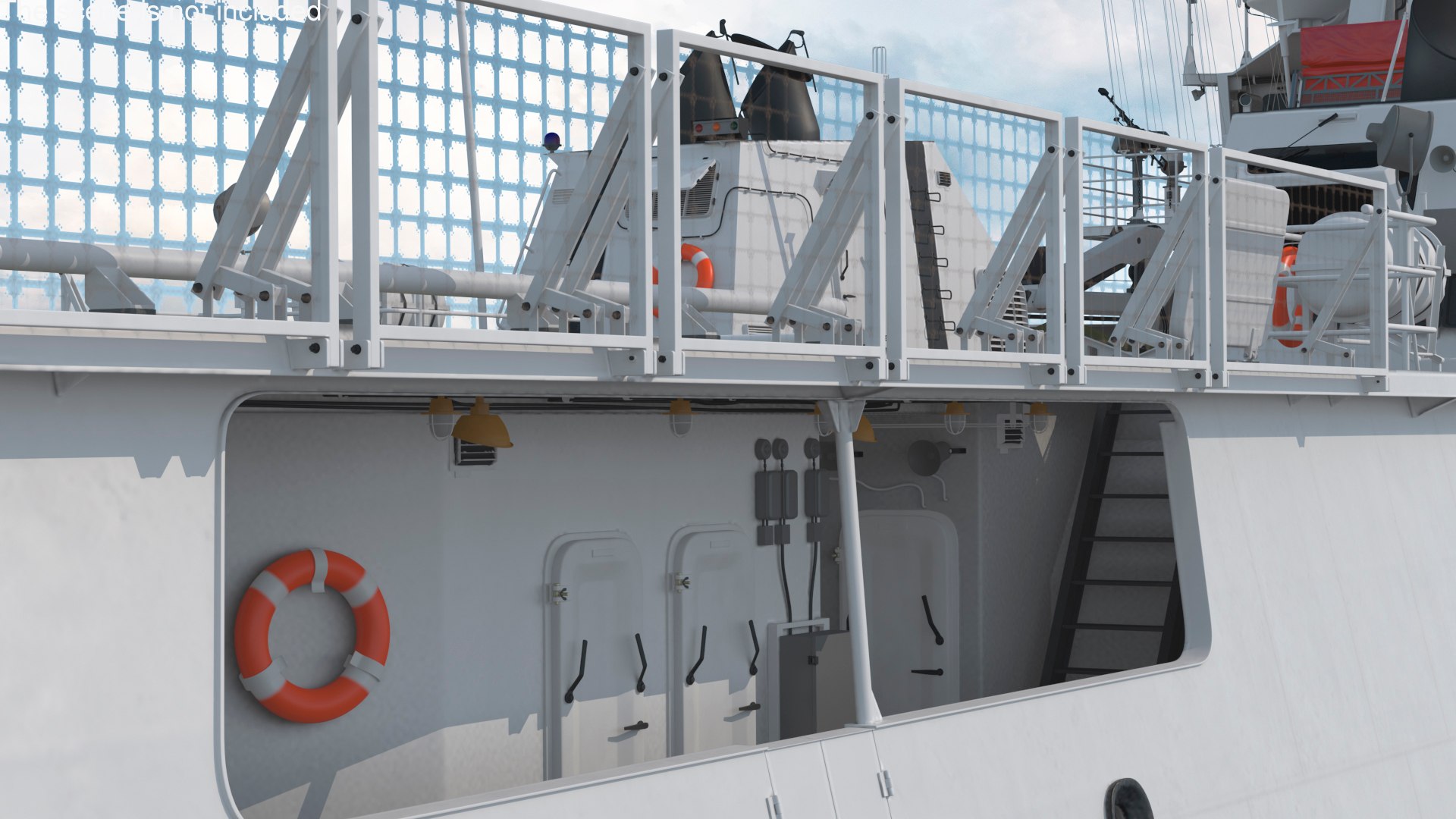 3D Coast Guard Ship Rigged - TurboSquid 2258232