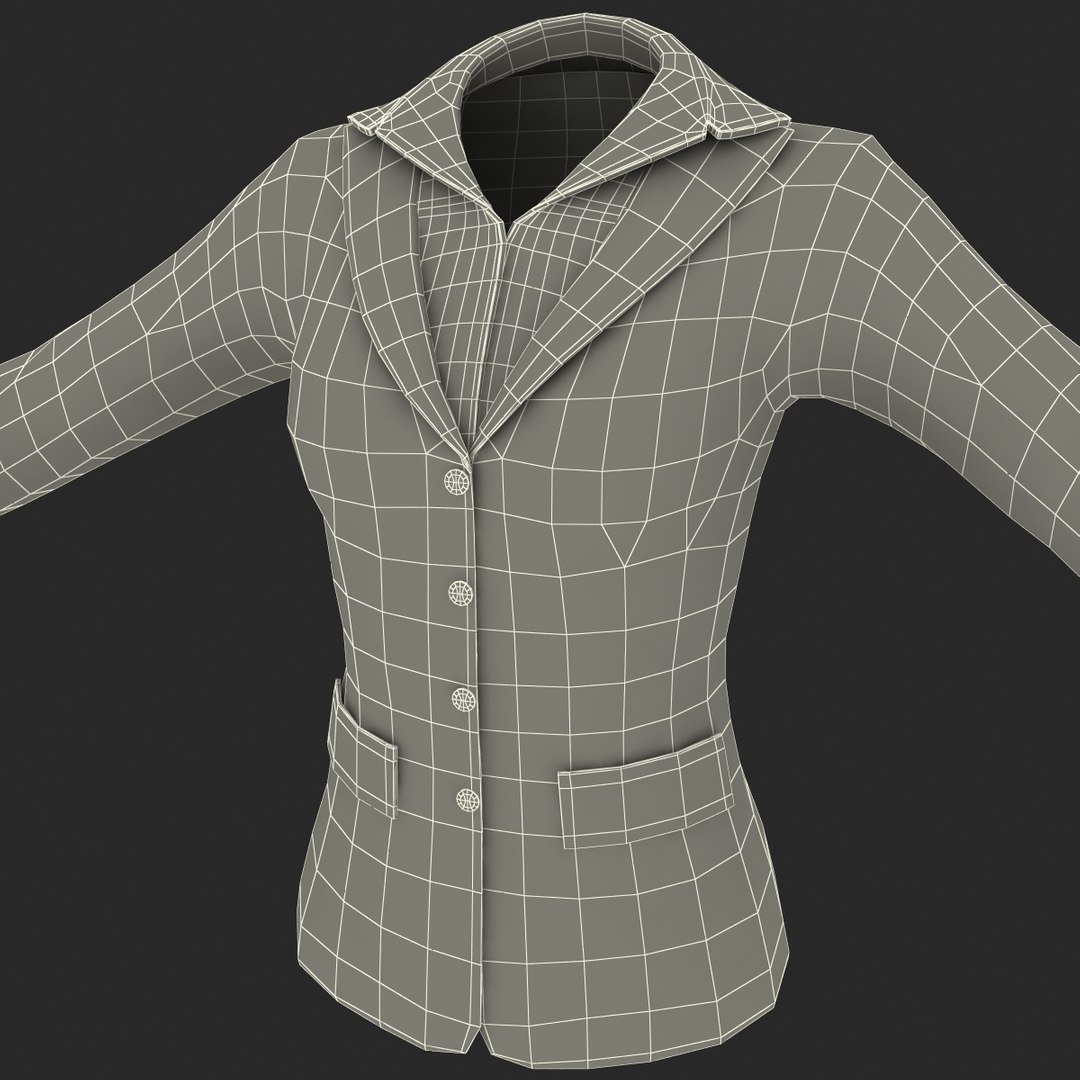 3d Female Jacket Model
