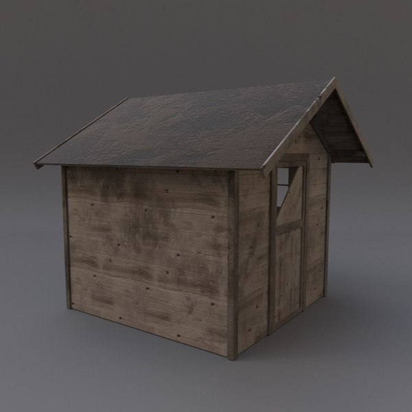 3d wooden shed 03