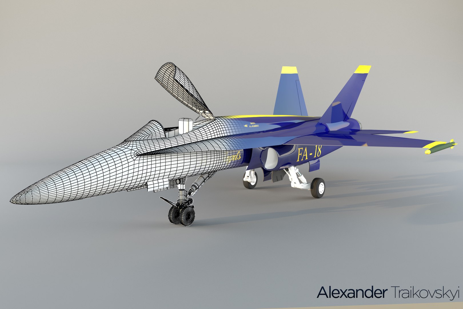 Aircraft Fa-18 3d Model