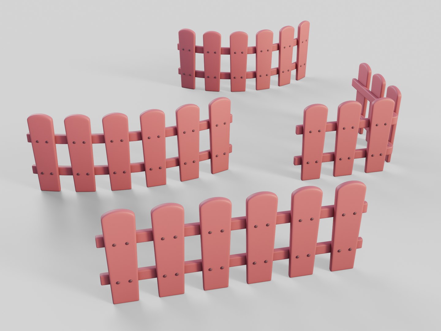 Cartoon Fence 9 3D Model - TurboSquid 1921289
