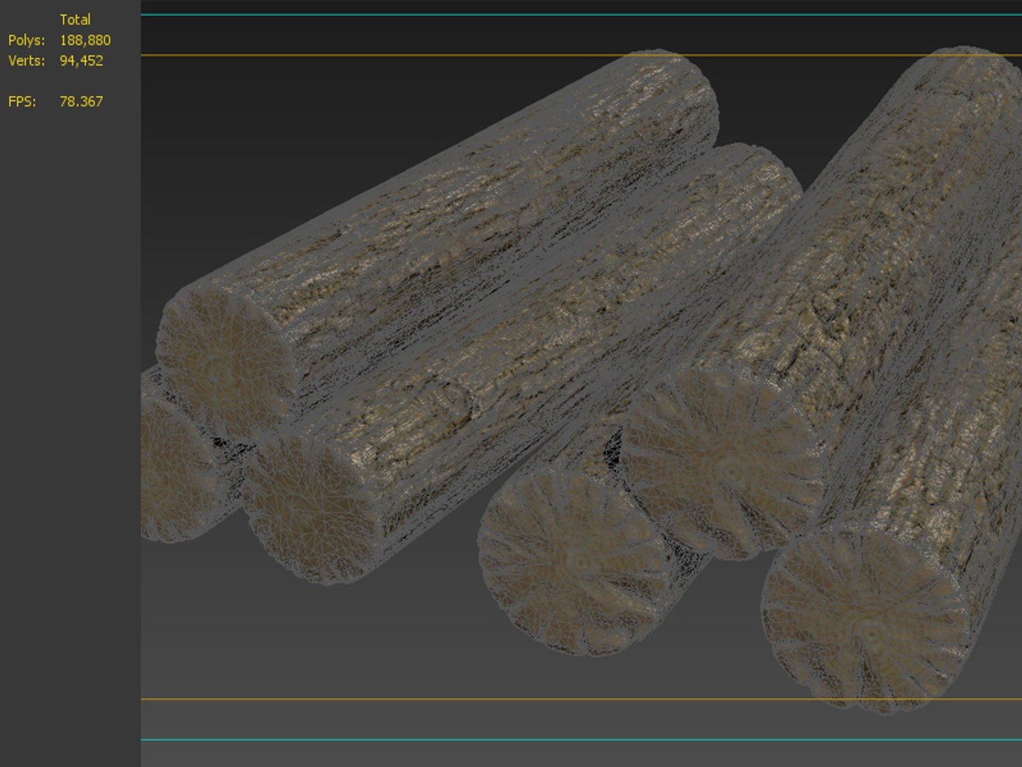 Realistic Sleepers Logs Trees 3D Model - TurboSquid 1581124