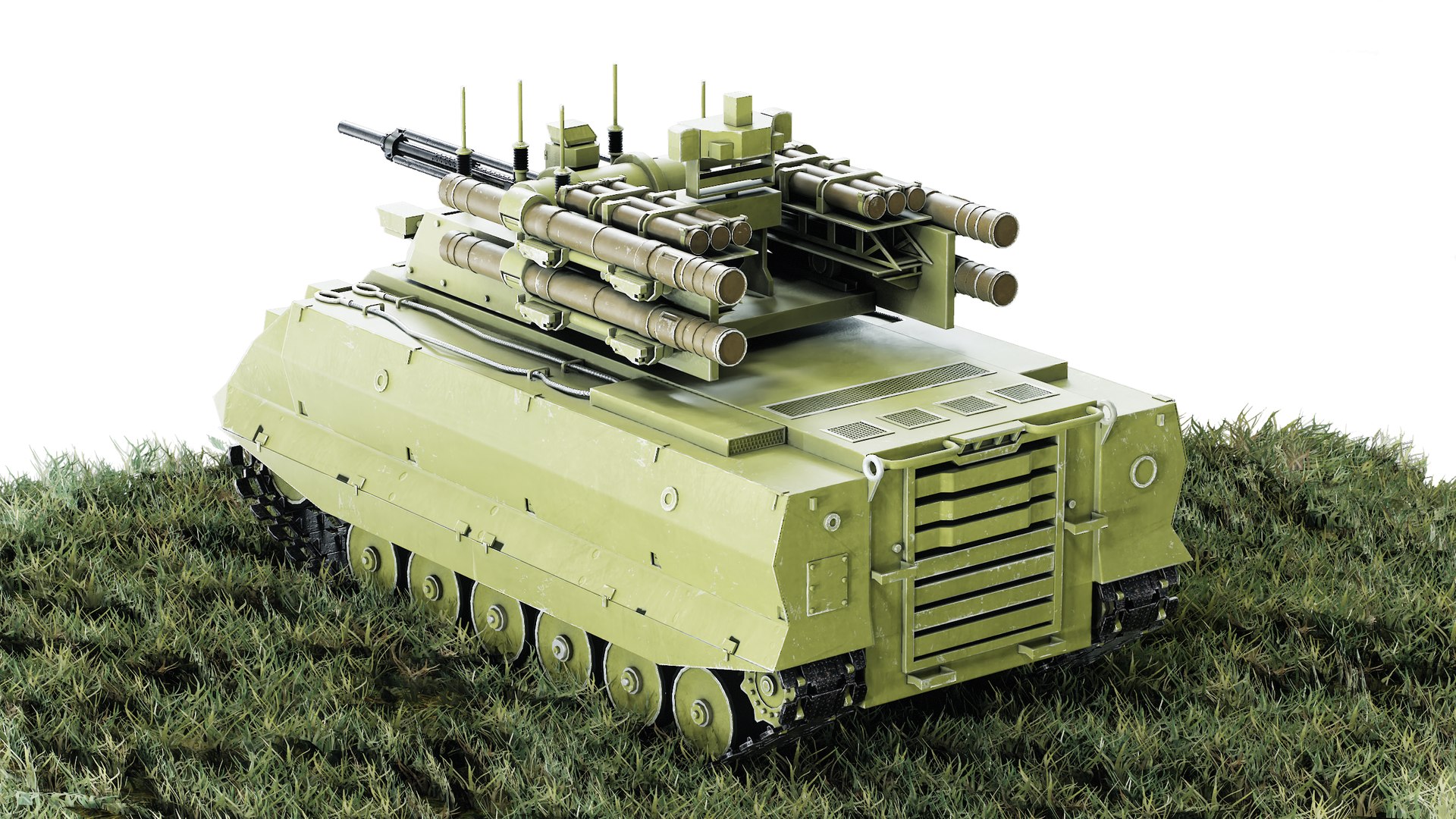 Uran-9 Unmanned Combat Ground Vehicle Model - TurboSquid 2073937