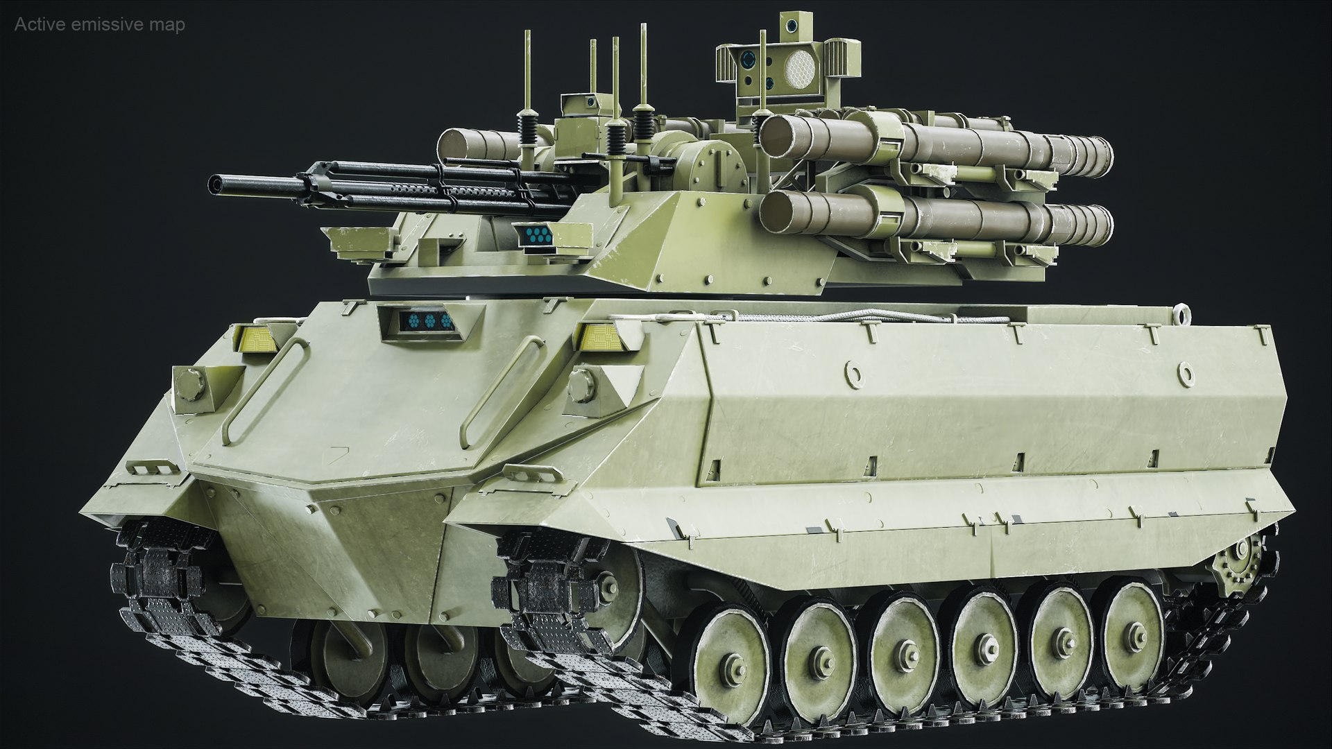 Uran-9 Unmanned Combat Ground Vehicle Model - TurboSquid 2073937