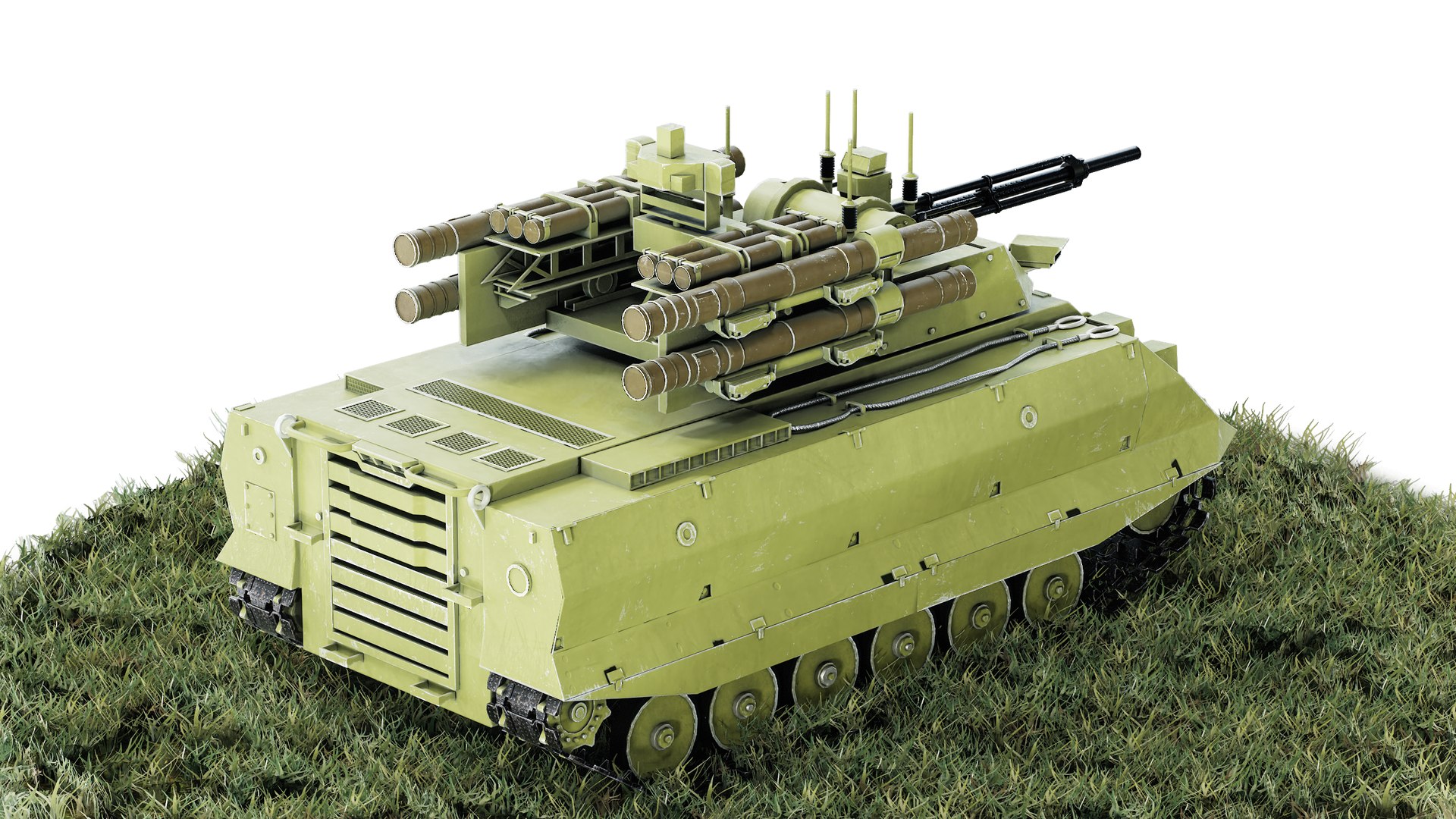 Uran-9 Unmanned Combat Ground Vehicle Model - TurboSquid 2073937