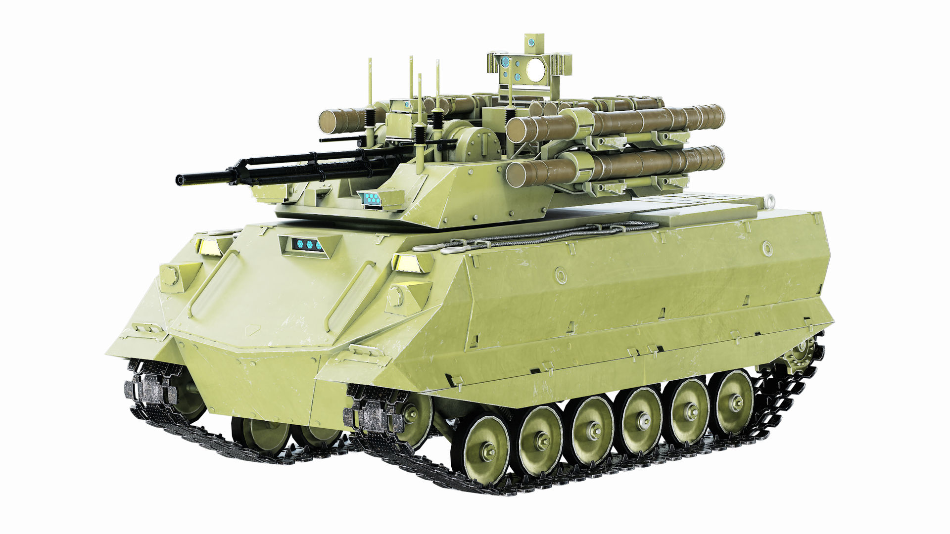 Uran-9 Unmanned Combat Ground Vehicle Model - TurboSquid 2073937