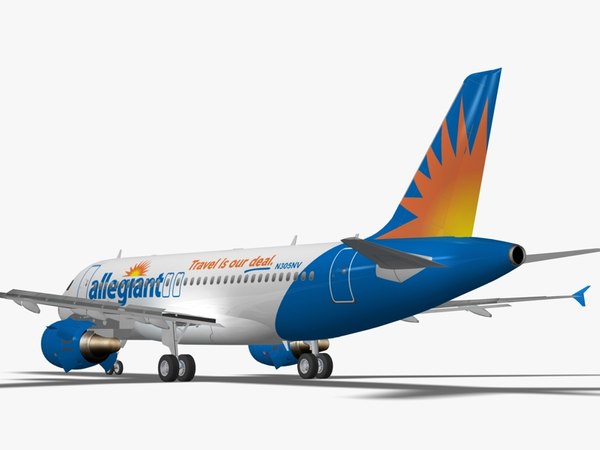 3D airbus allegiant a319 airliner model - TurboSquid 1100277
