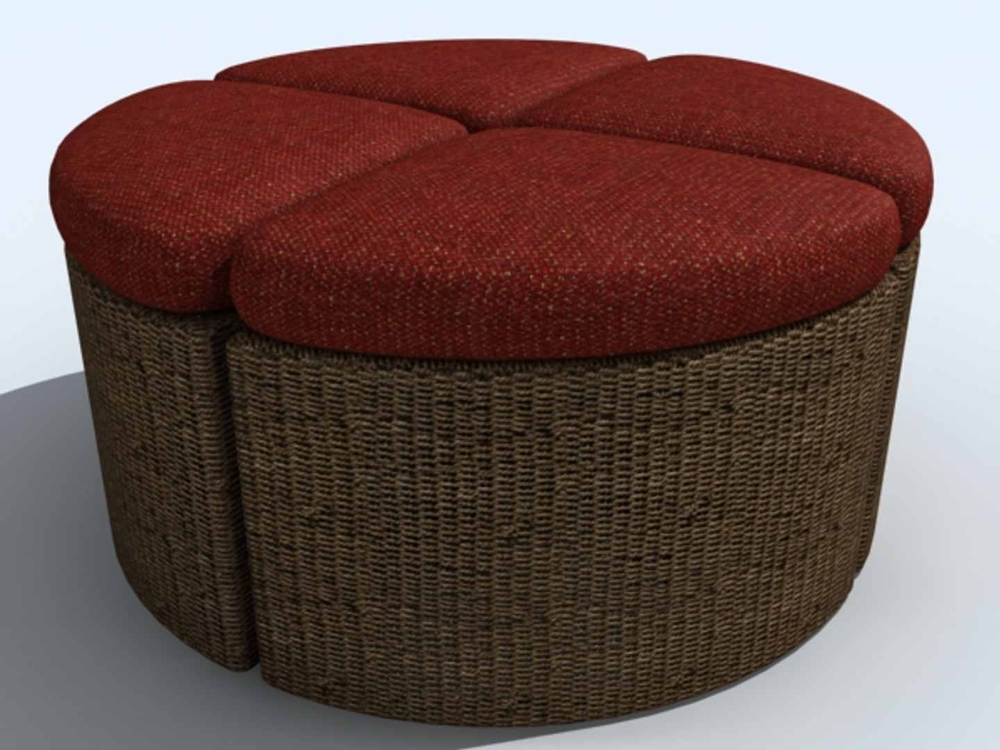 3d Chair Ottoman Model