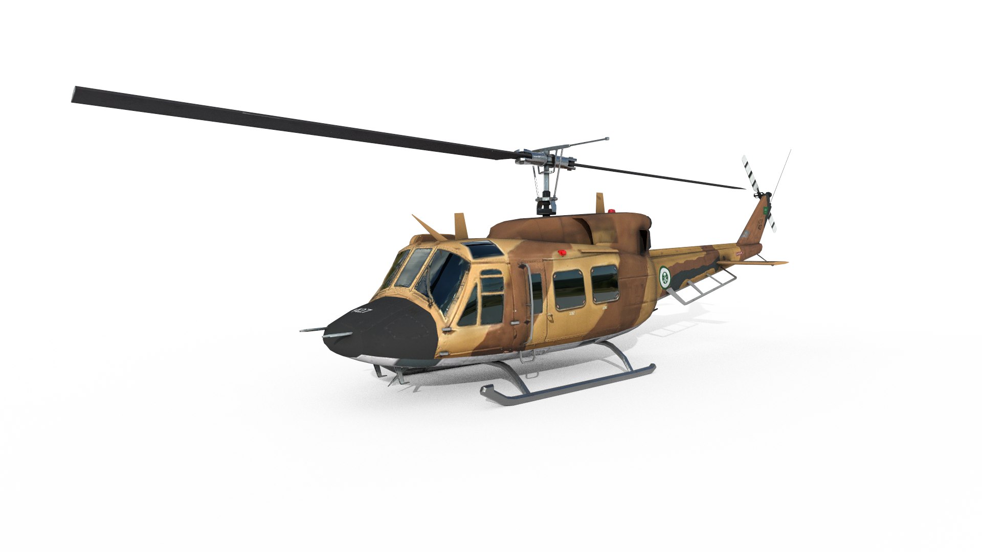 B212 Saudi Arabia Helicopter 3D Model - TurboSquid 2189046