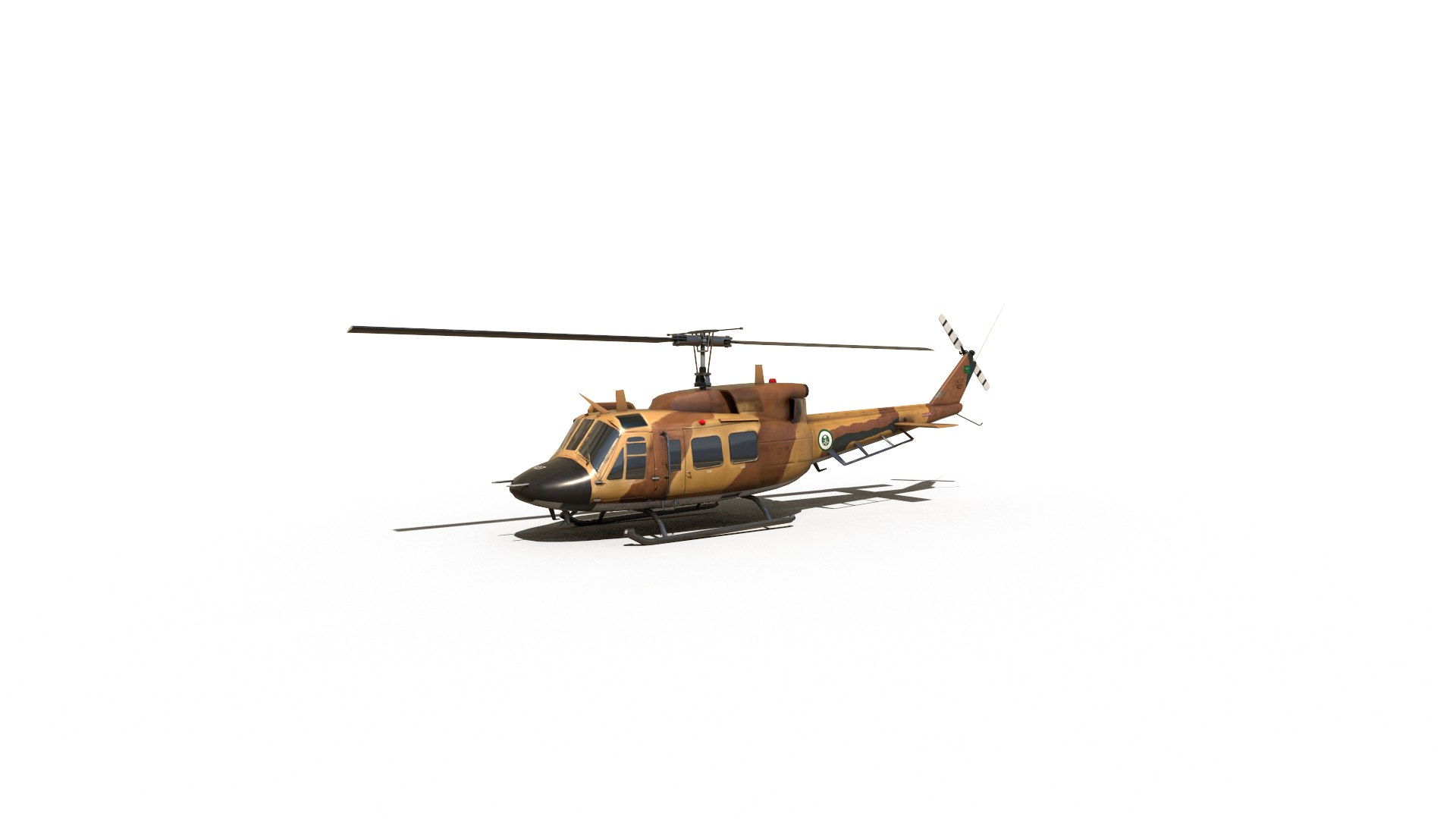 B212 Saudi Arabia Helicopter 3D Model - TurboSquid 2189046