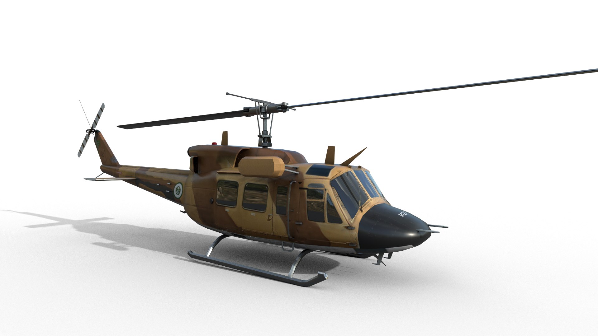 B212 Saudi Arabia Helicopter 3D Model - TurboSquid 2189046