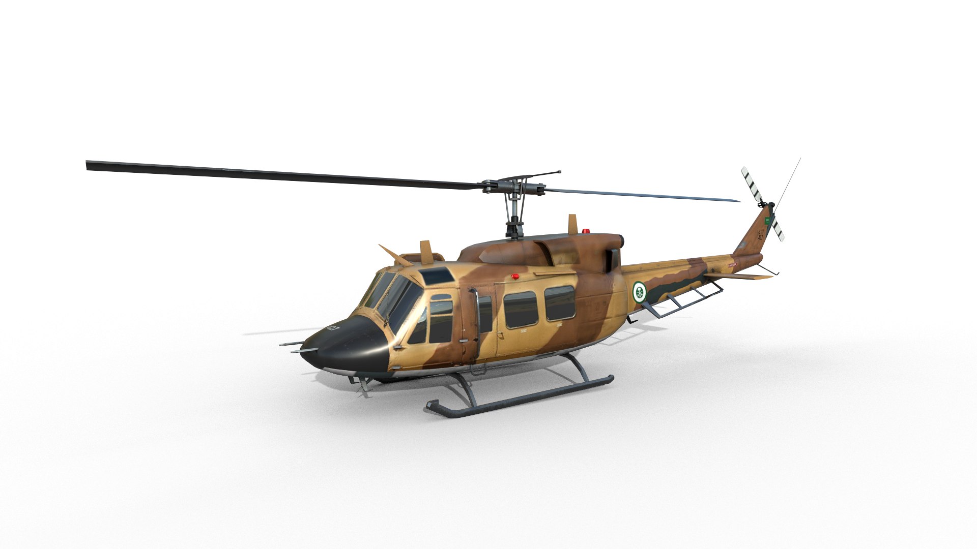 B212 Saudi Arabia Helicopter 3D Model - TurboSquid 2189046