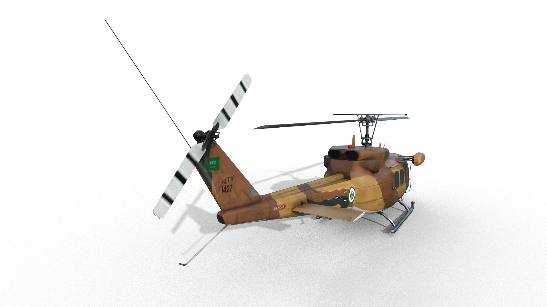 B212 Saudi Arabia Helicopter 3D Model - TurboSquid 2189046