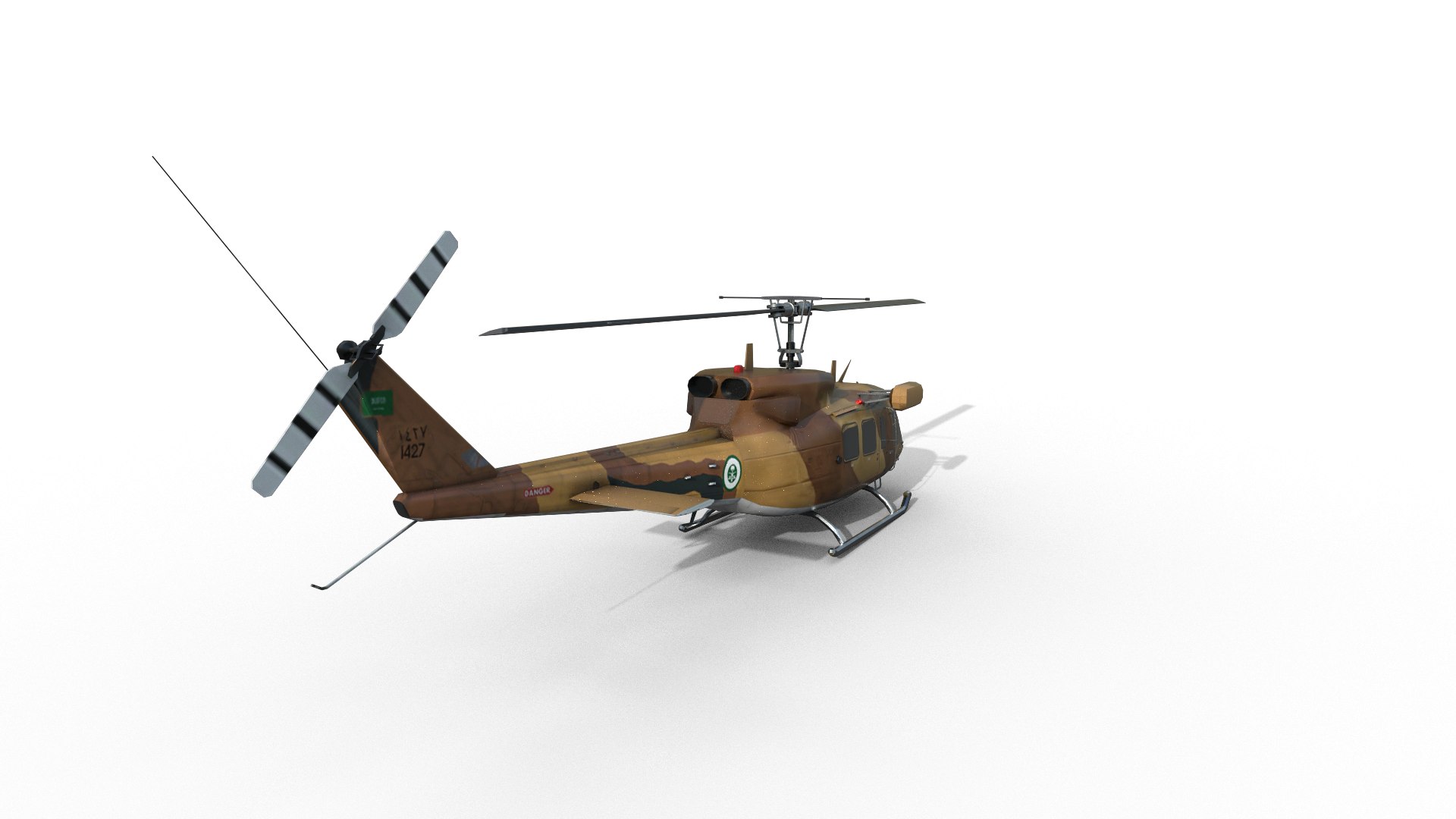 B212 Saudi Arabia Helicopter 3D Model - TurboSquid 2189046