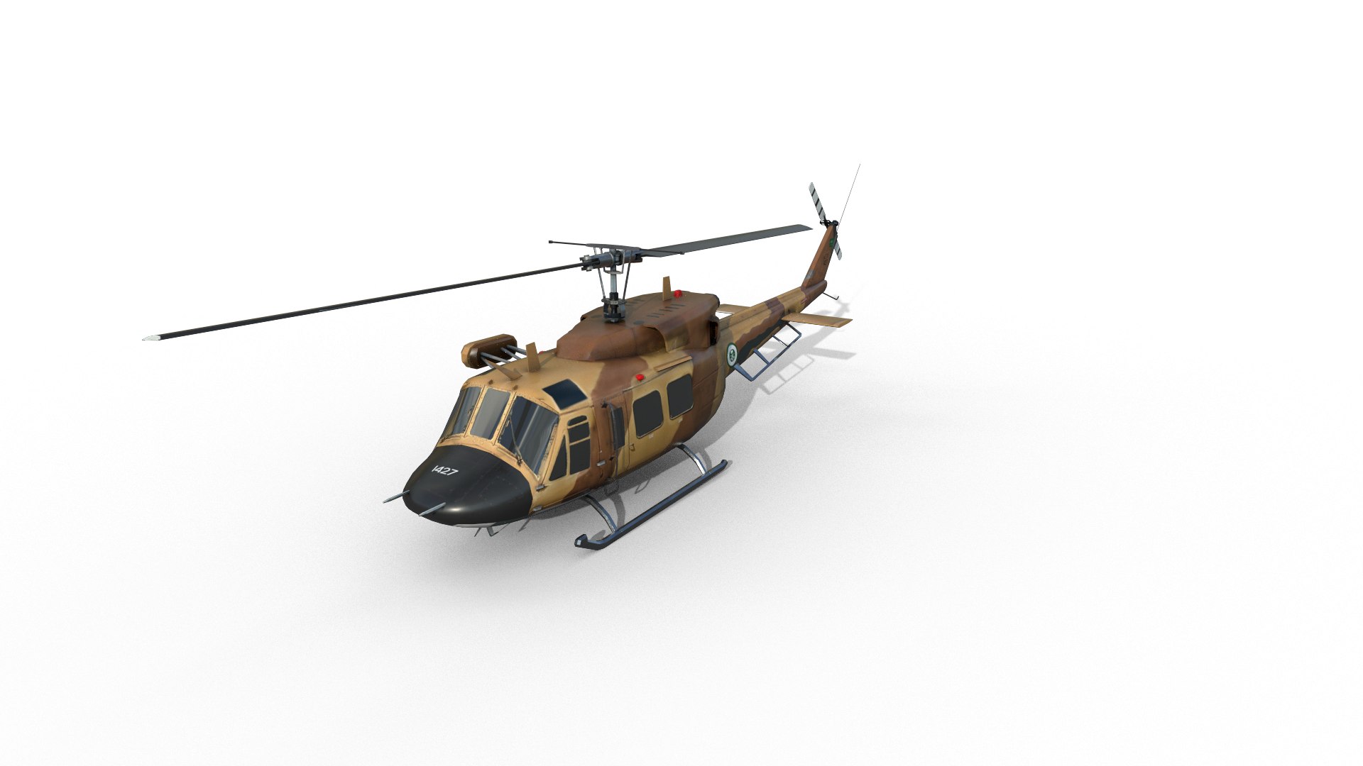 B212 Saudi Arabia Helicopter 3D Model - TurboSquid 2189046
