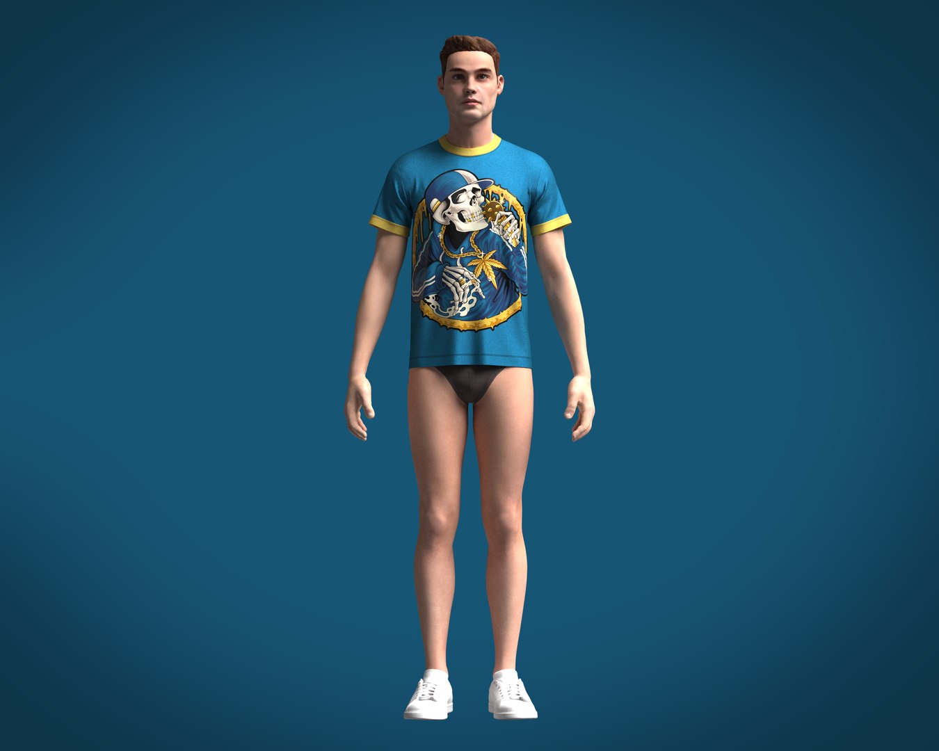 3D Model T-Shirt Rap Skull - TurboSquid 2014363