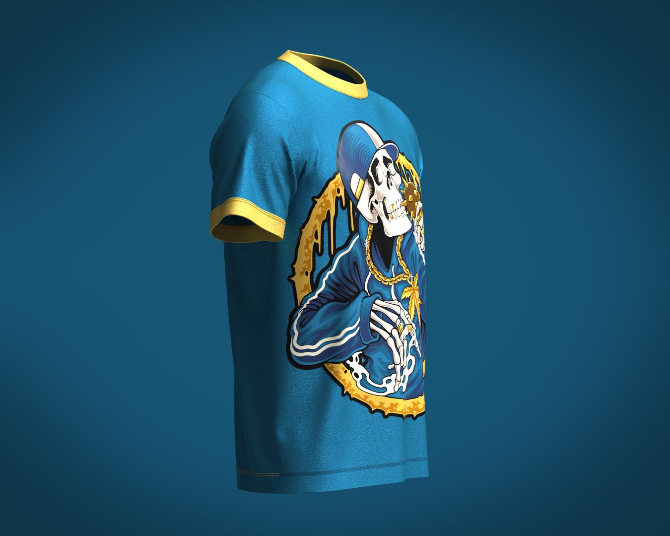 3D Model T-Shirt Rap Skull - TurboSquid 2014363