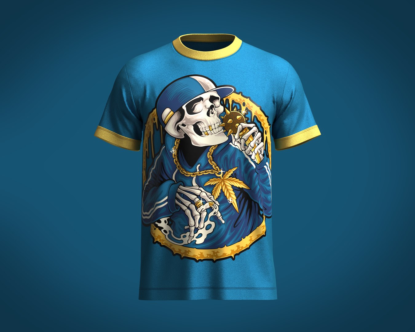 3D Model T-Shirt Rap Skull - TurboSquid 2014363
