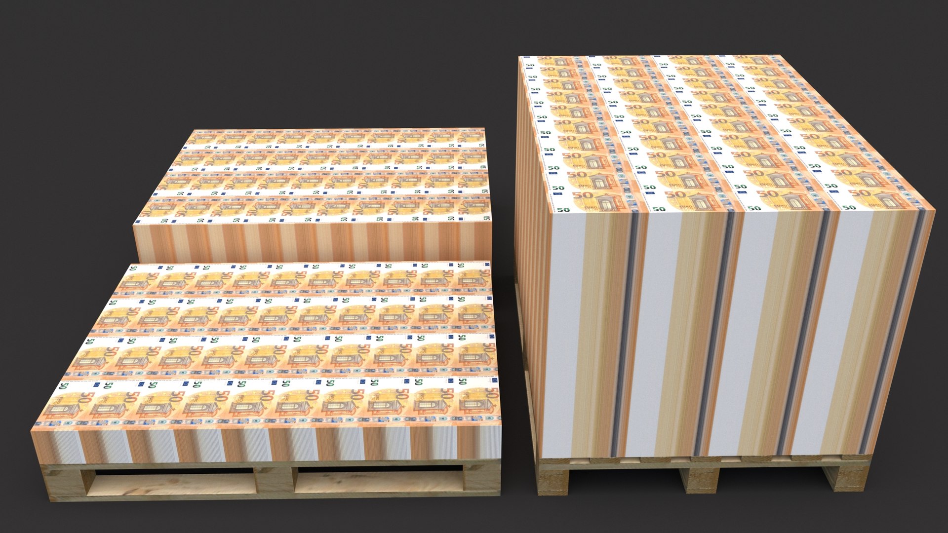 50 Euro Banknotes Pallet 3D Model - TurboSquid 1814357