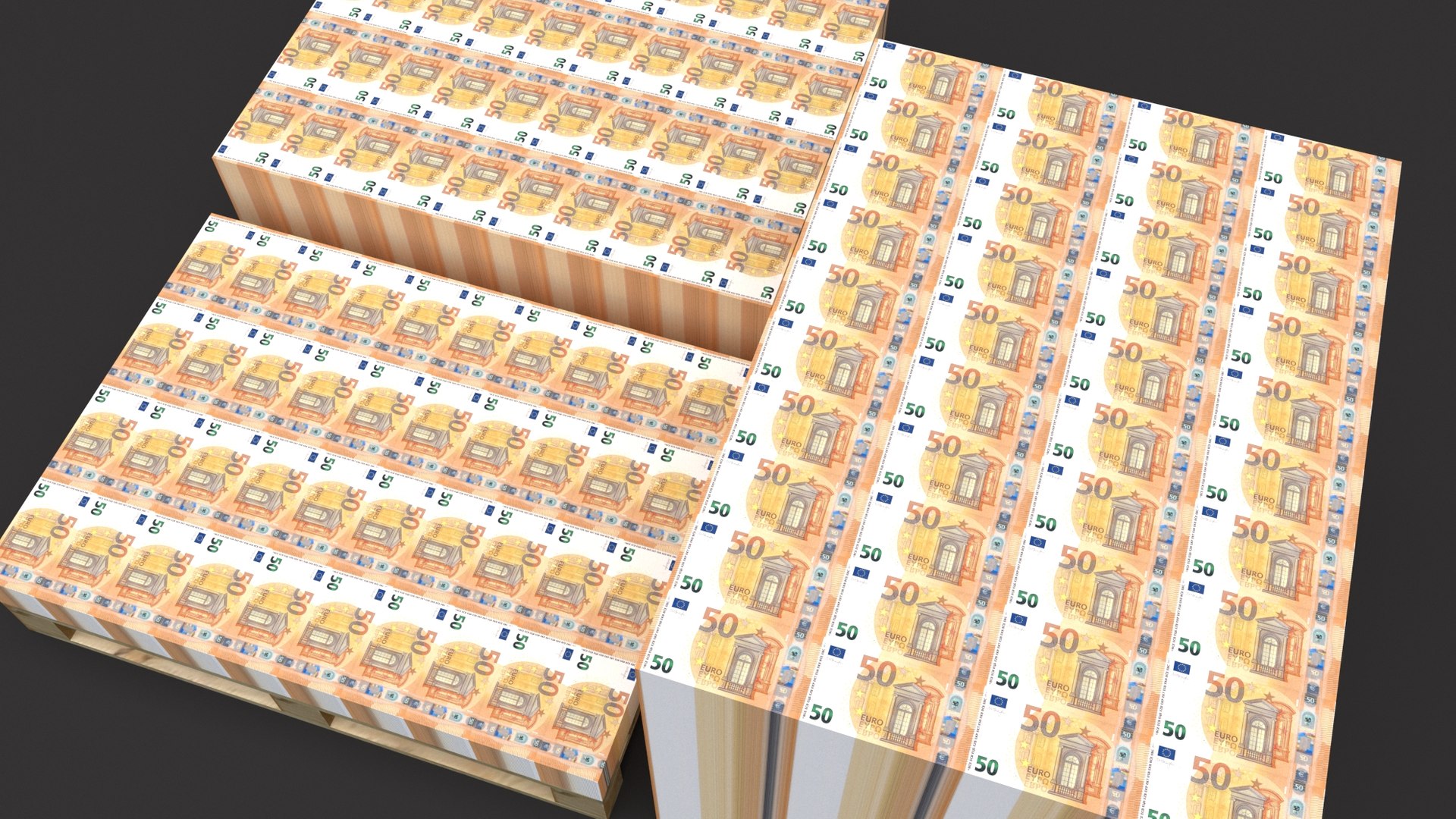 50 Euro Banknotes Pallet 3D Model - TurboSquid 1814357