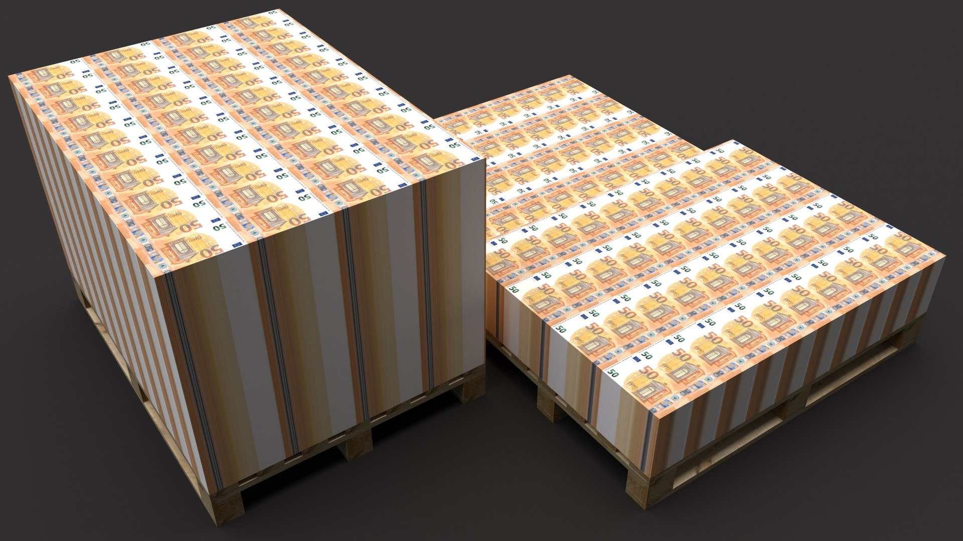 50 Euro Banknotes Pallet 3D Model - TurboSquid 1814357