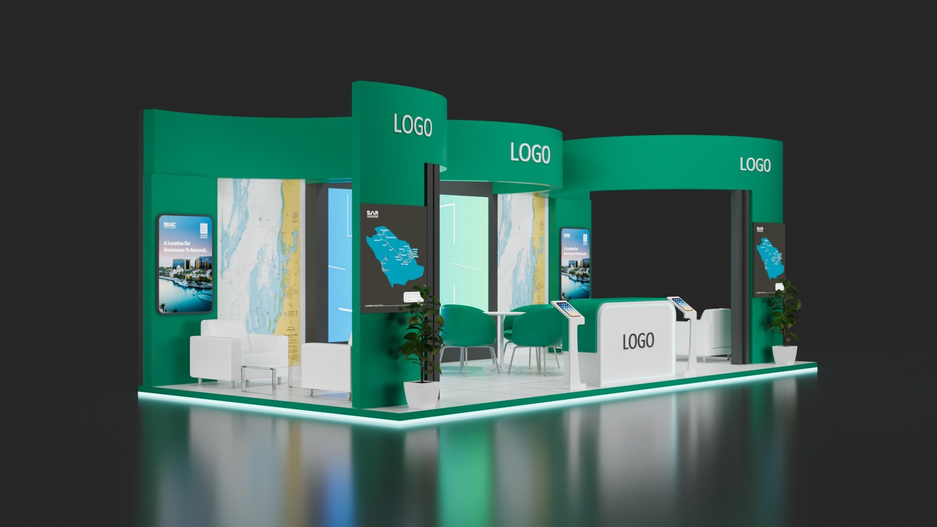 8x4 Meter Exhibition Stand Model - TurboSquid 2272380