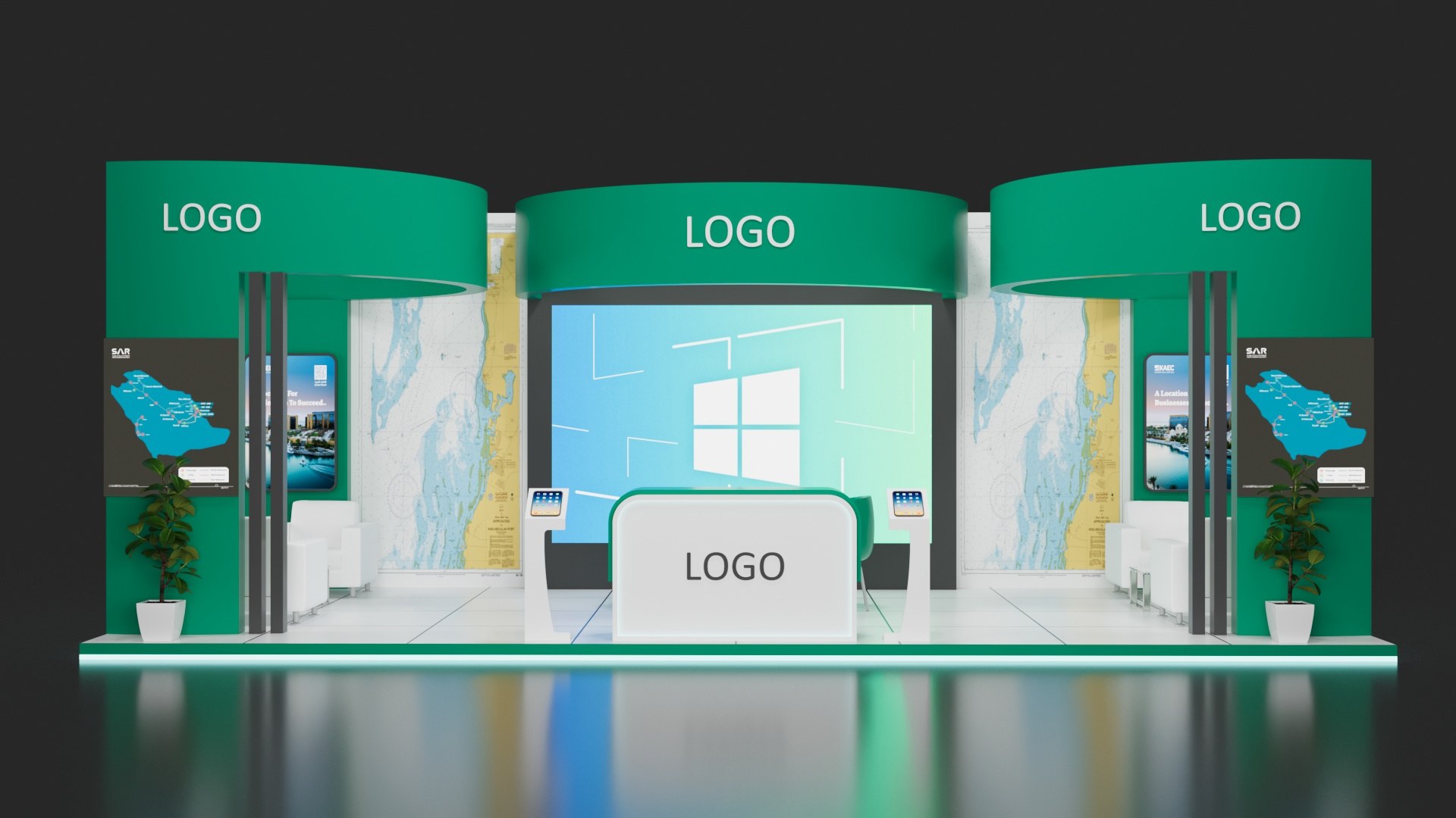 8x4 Meter Exhibition Stand Model - TurboSquid 2272380