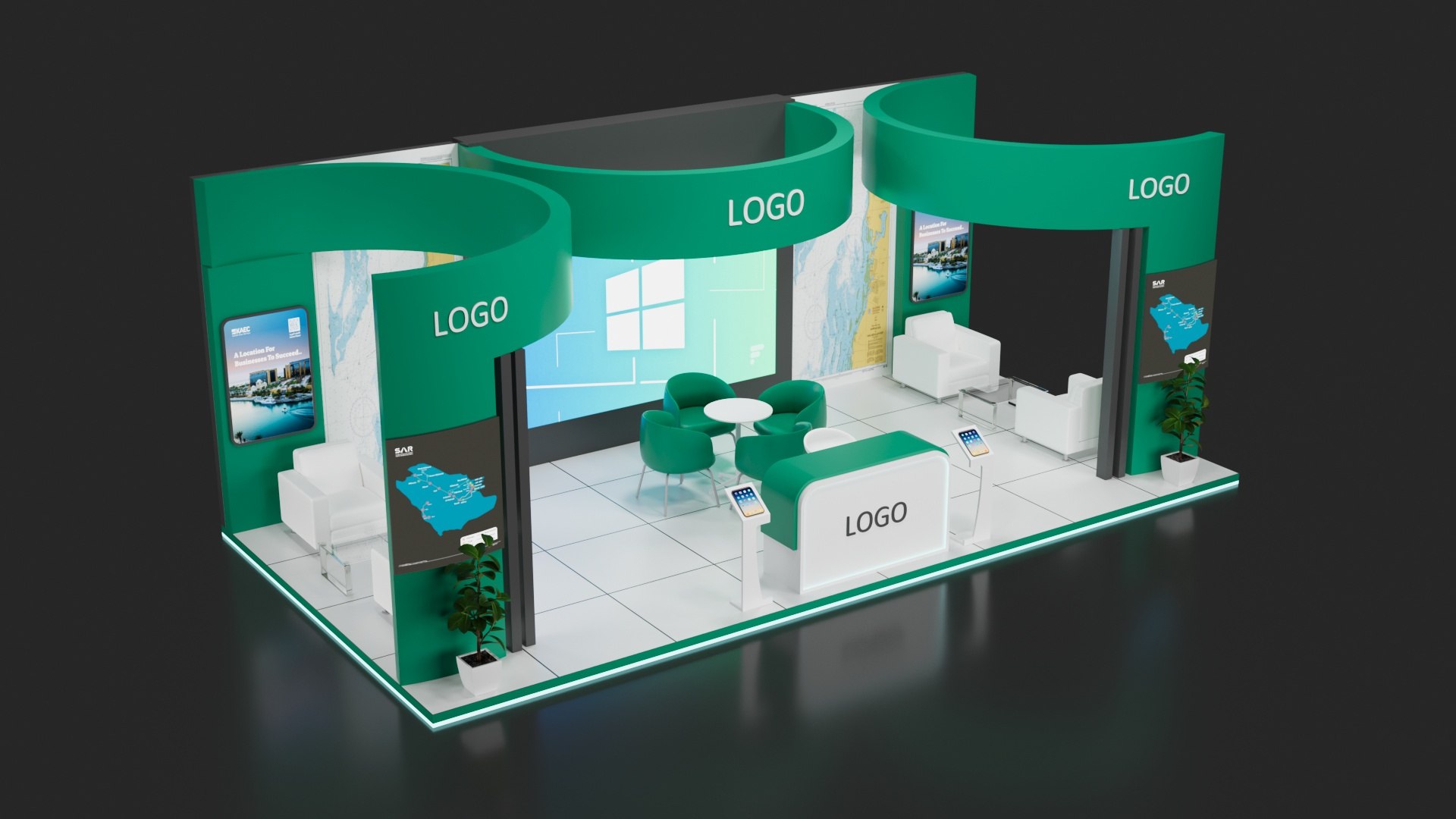 8x4 Meter Exhibition Stand Model - TurboSquid 2272380
