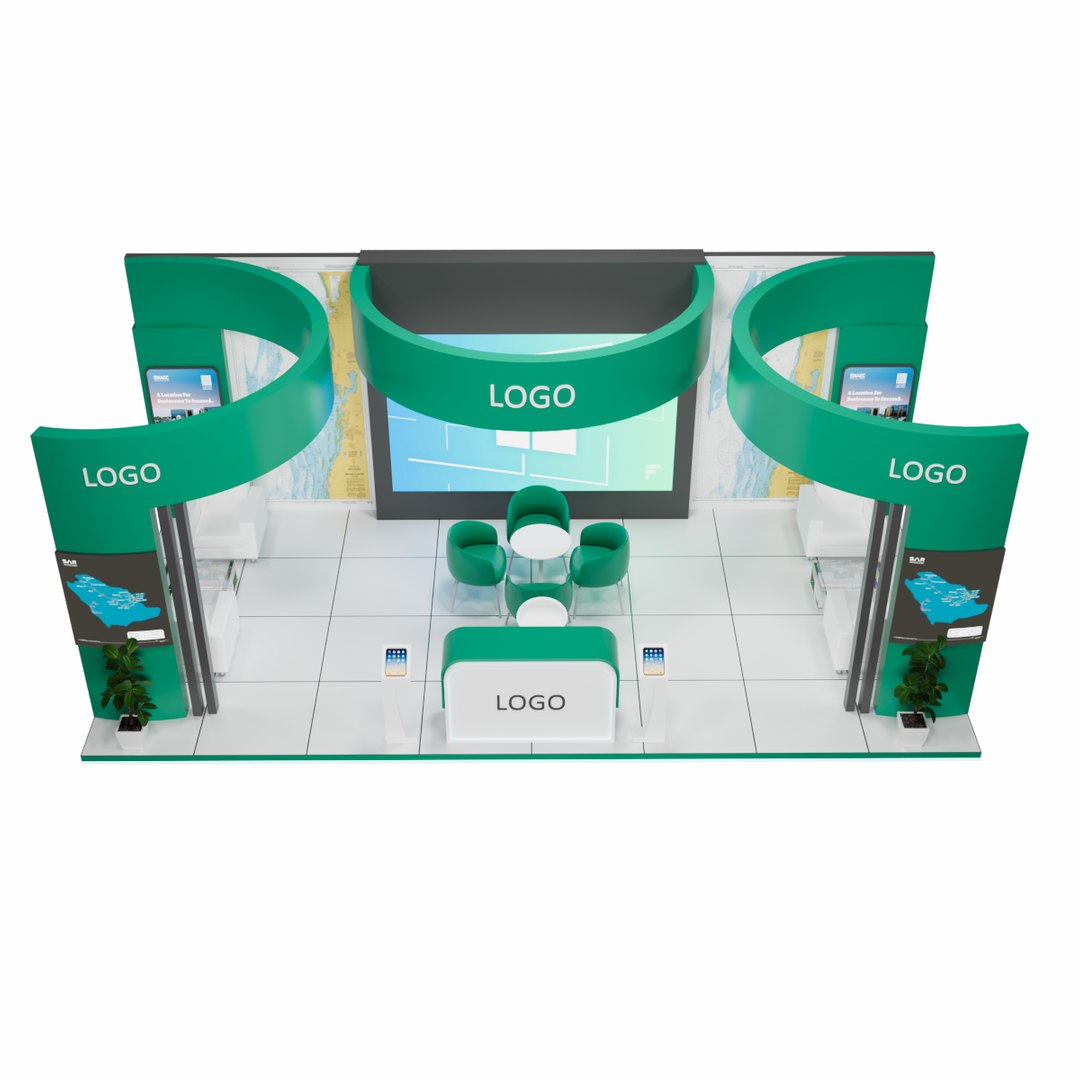 8x4 Meter Exhibition Stand Model - TurboSquid 2272380