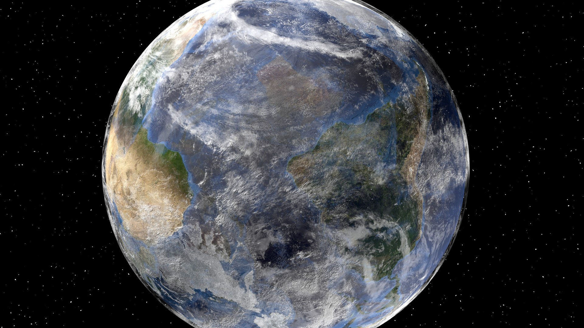 Earth Rotation 3d Model