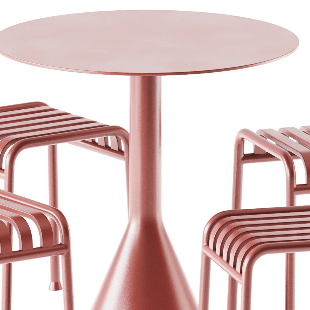 3D Hay Palissade Collection Cone Table And Stool - TurboSquid 2051043
