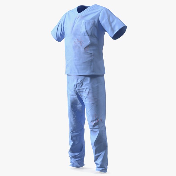 modelo 3d Traje médico Dr Dress para hombre manchado de sangre ...
