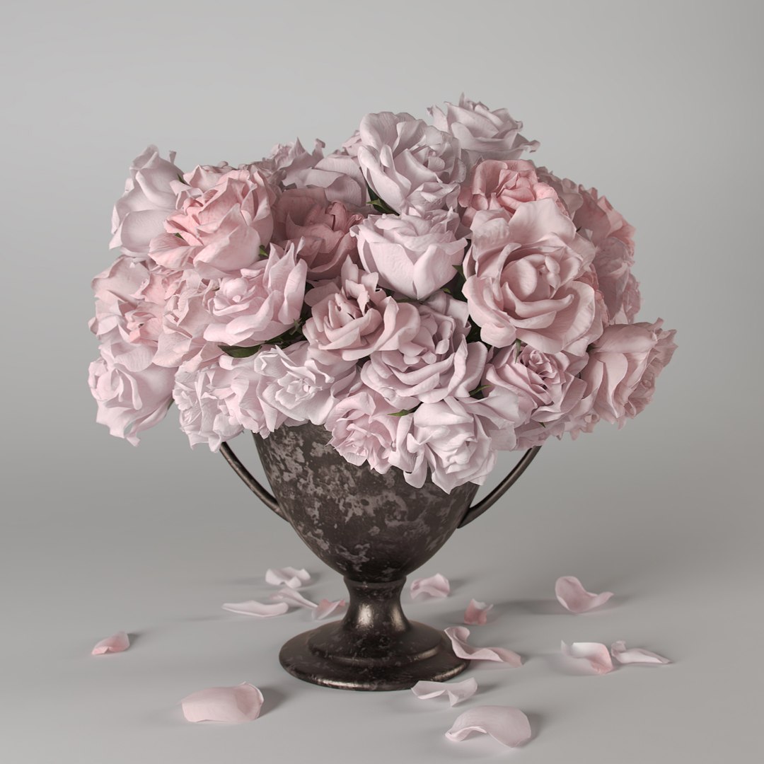 3d Roses Vase
