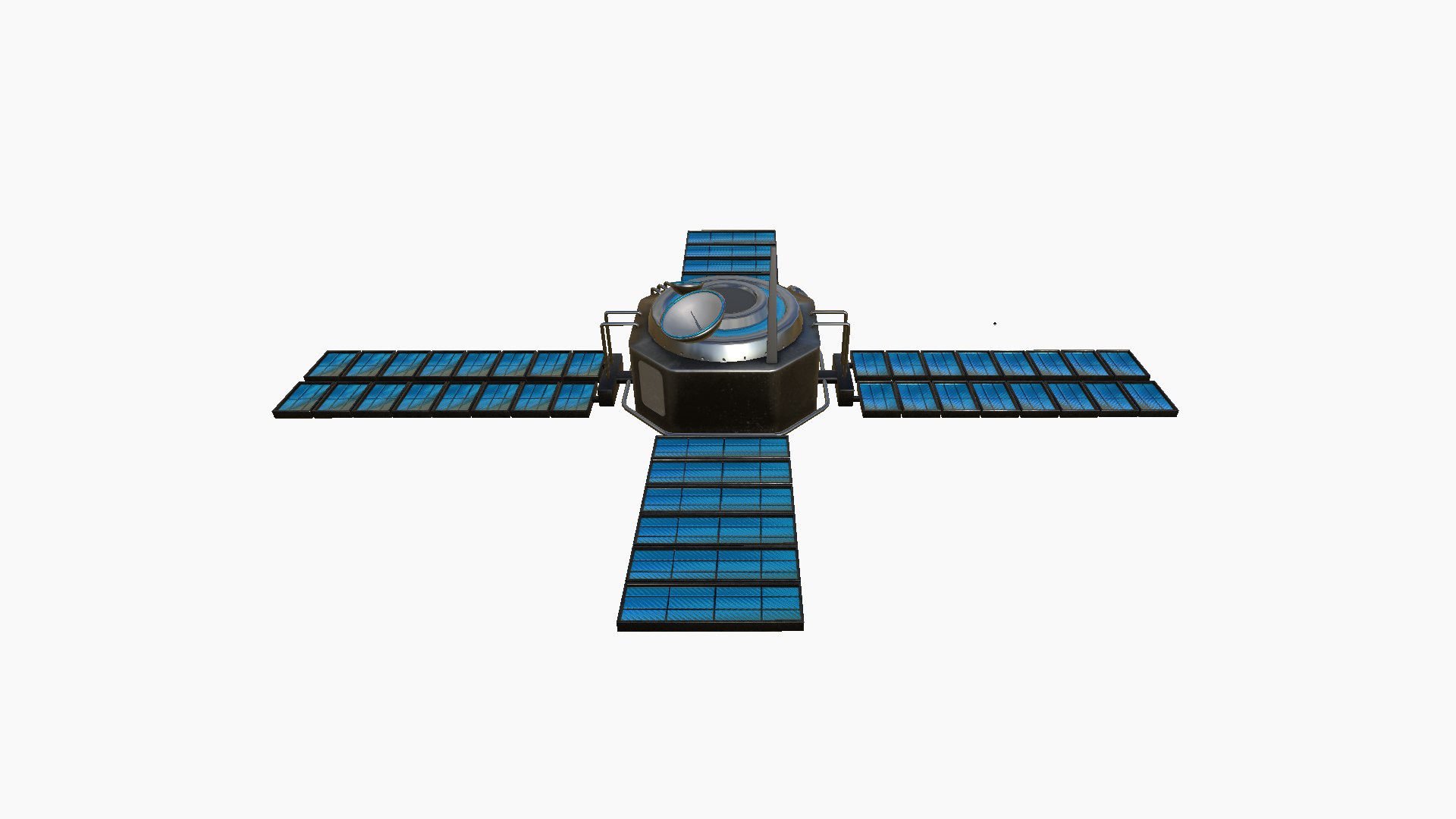 3D Satellite H05 Steel Blue - SciFi Space Design Model - TurboSquid 2227360