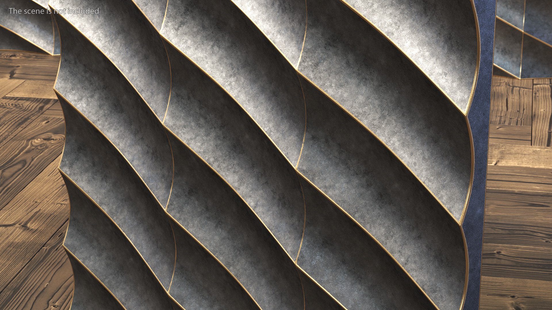 3D Wall Panel Half Pipe Metal 3D - TurboSquid 1907960