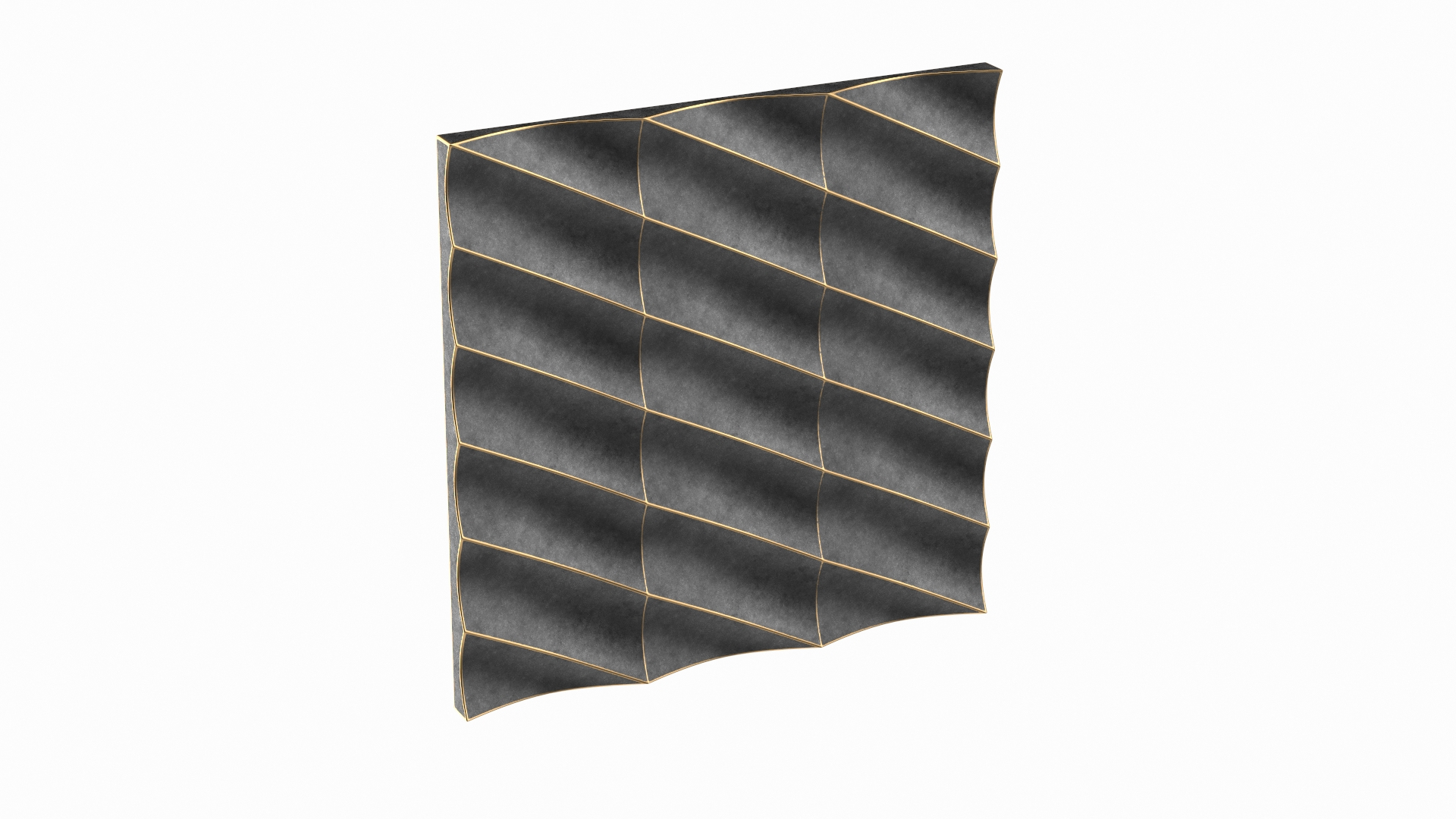 3D Wall Panel Half Pipe Metal 3D - TurboSquid 1907960